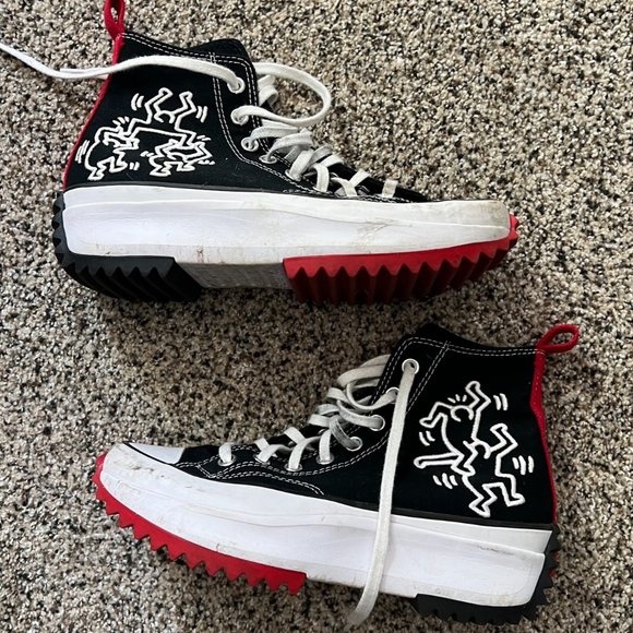 Converse | Shoes | Converse Keith Haring X Run Star Hike Black White ...